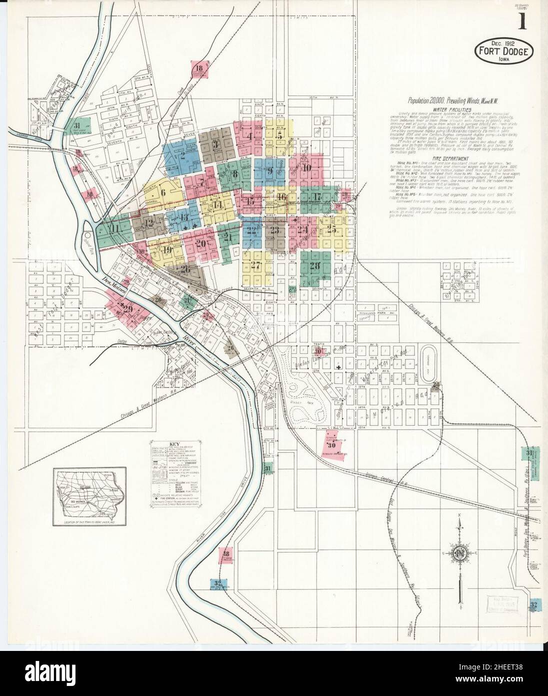 Map of fort dodge hi-res stock photography and images - Alamy