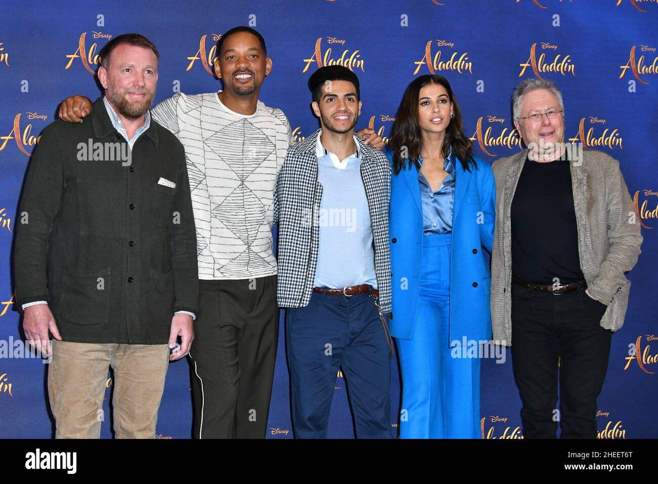 London - Britain - 20190510 The cast of Aladdin arrive at the Rosewood ...