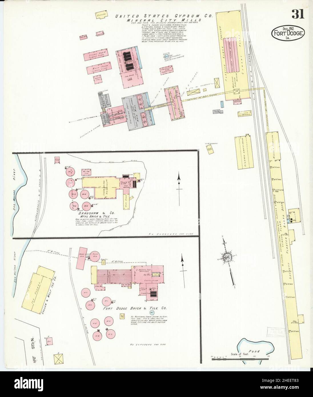 Fort dodge iowa map hi-res stock photography and images - Alamy