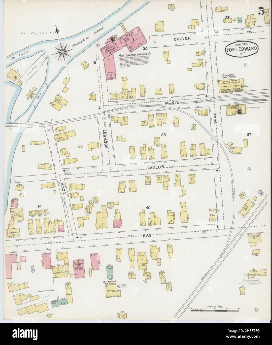 Sanborn Fire Insurance Map from Fort Edward, Washington County, New ...