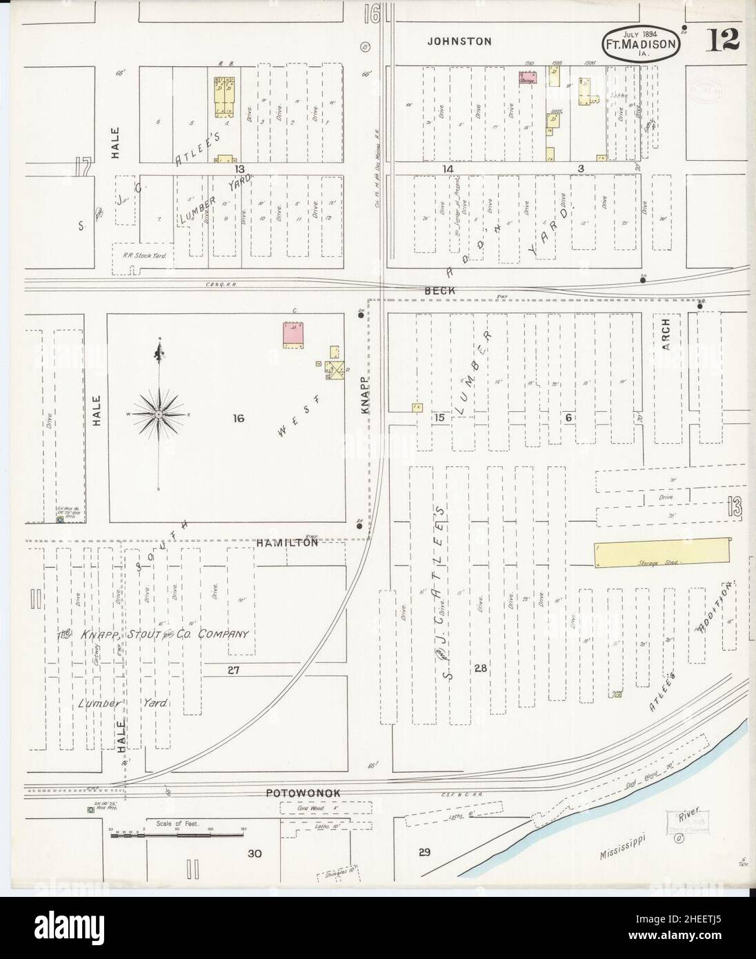 Map of fort madison hi-res stock photography and images - Alamy