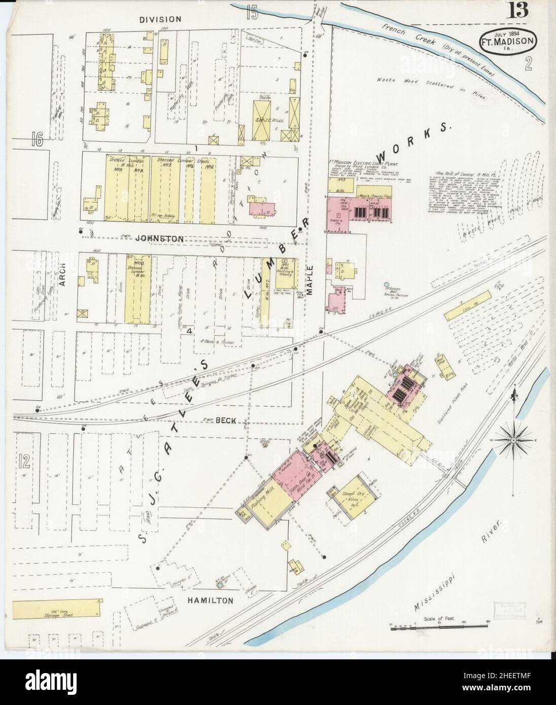 Map of fort madison hi-res stock photography and images - Alamy