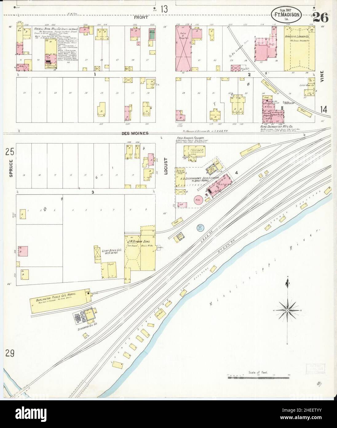 Map of fort madison hi-res stock photography and images - Alamy