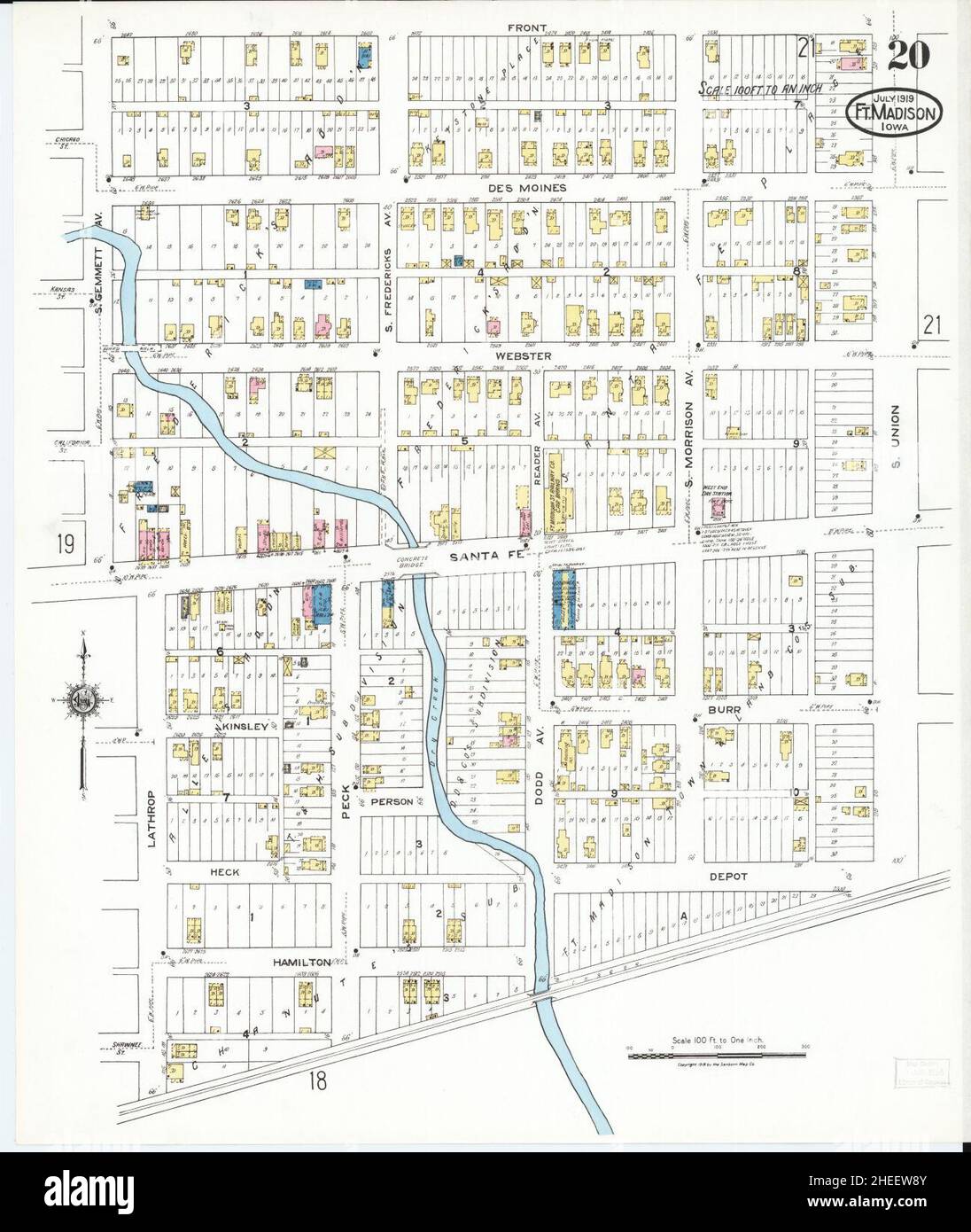 Map of fort madison hi-res stock photography and images - Alamy