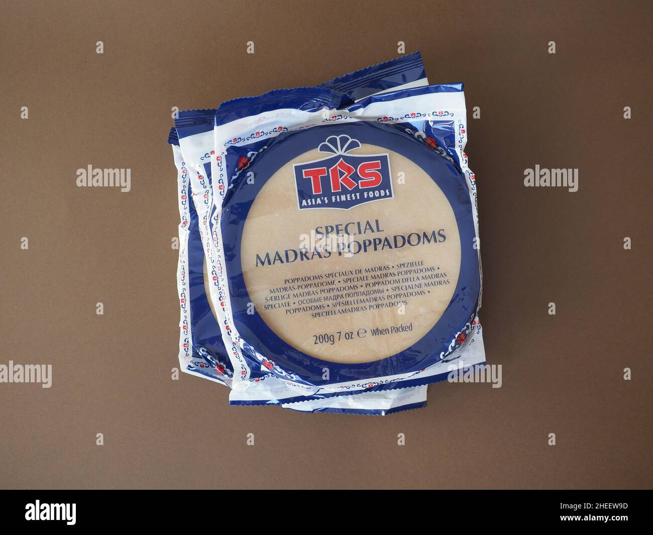 LONDON, UK - CIRCA DECEMBER 2021: Packet of TRS special indian Madras ...