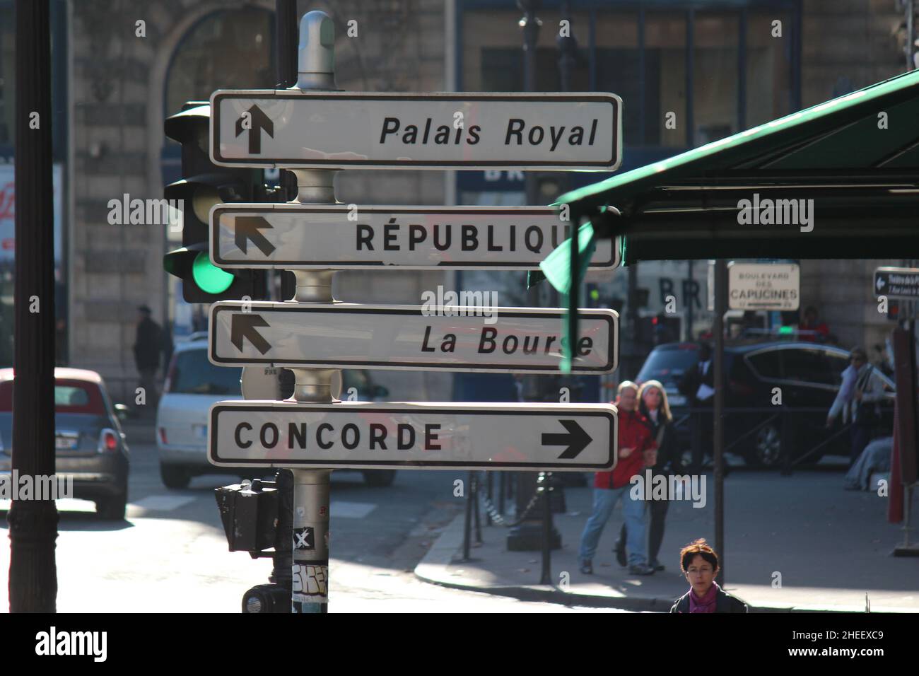 Street signs in Paris Stock Photo - Alamy