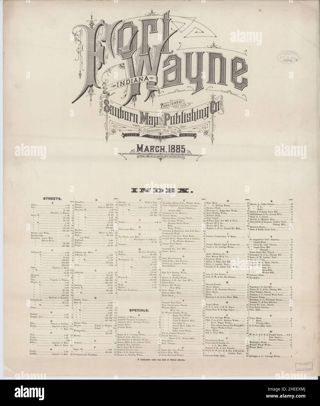 Map of fort wayne hi-res stock photography and images - Alamy