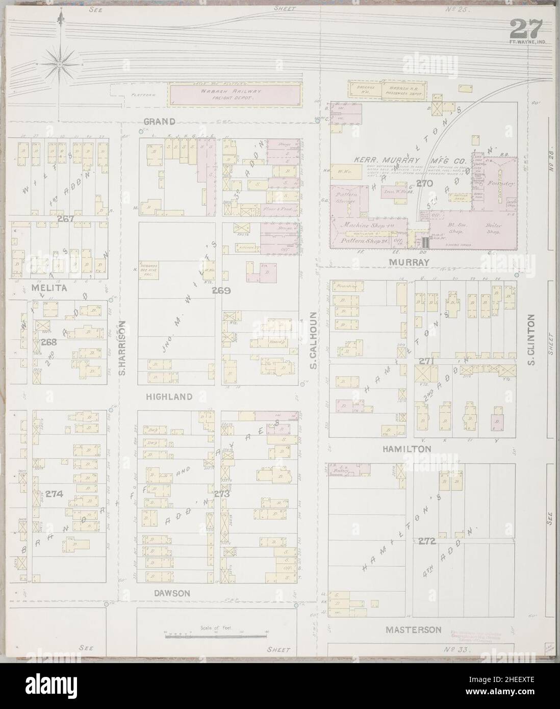 Allen indiana map hi-res stock photography and images - Alamy