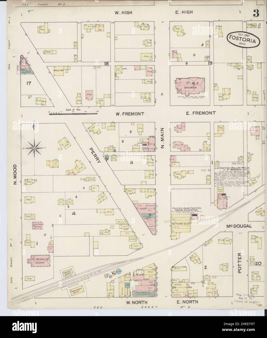 Fostoria map hi-res stock photography and images - Alamy