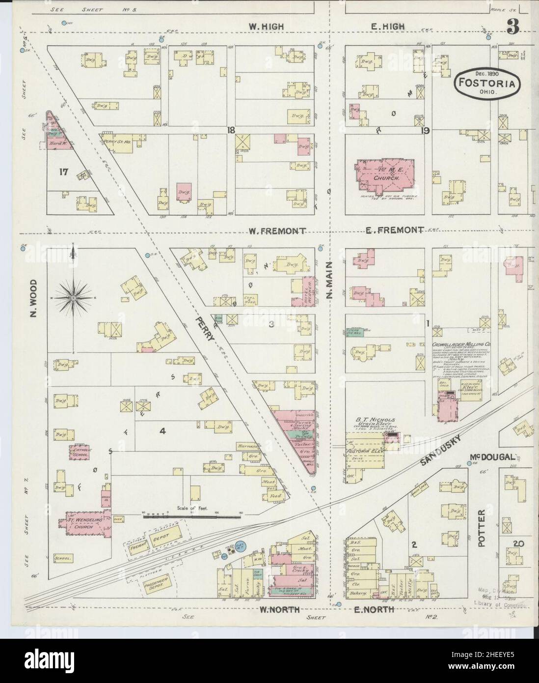 Fostoria map hi-res stock photography and images - Alamy