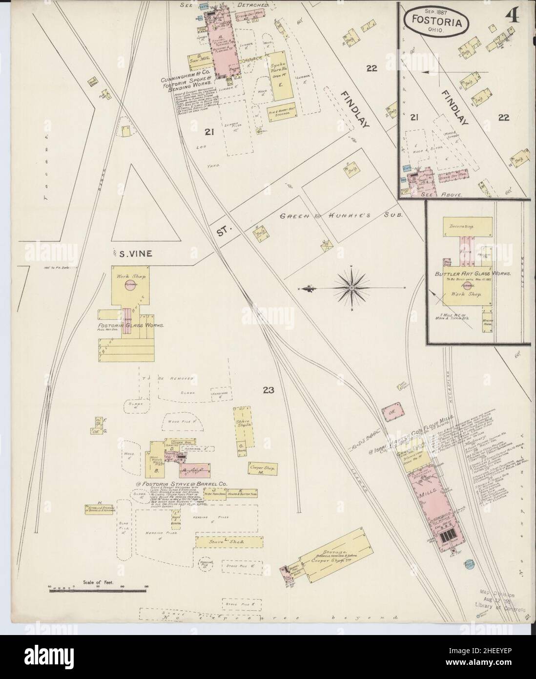 Fostoria ohio map hi-res stock photography and images - Alamy