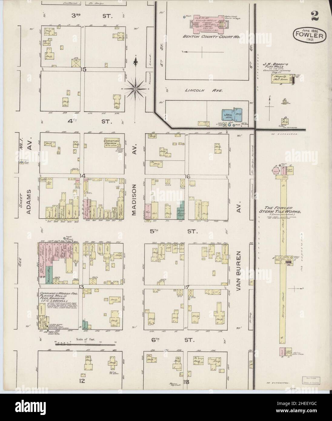 Map of fowler hi-res stock photography and images - Alamy