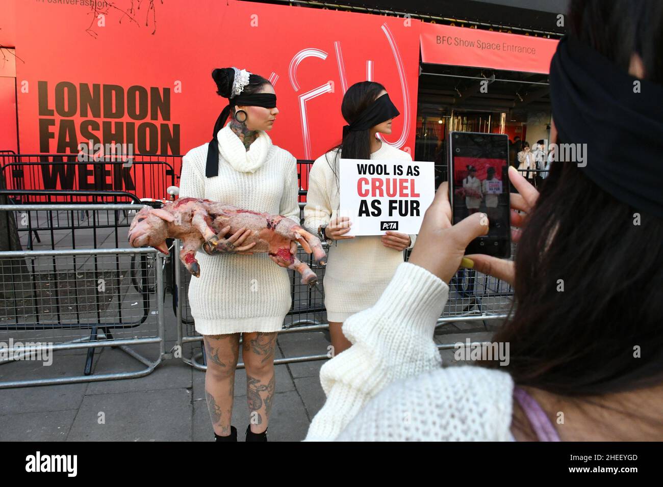 London - Greater London - 20190215 Wool Hurts PETA supporters cradle ...