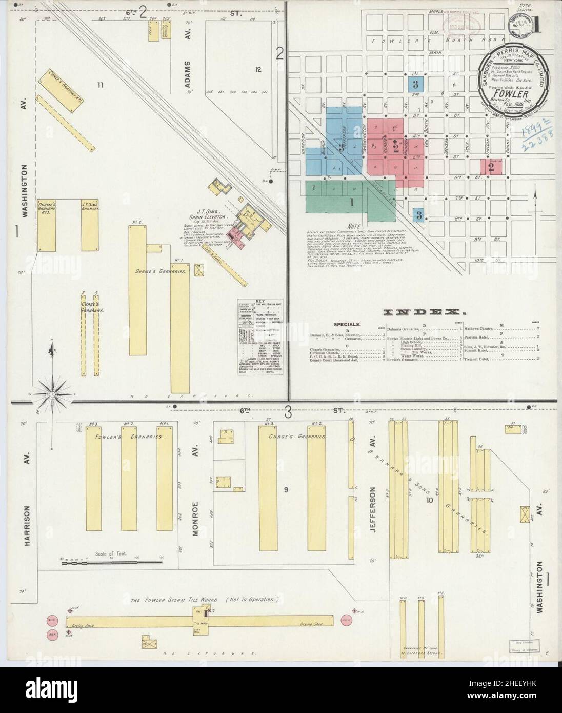 Map of fowler hi-res stock photography and images - Alamy