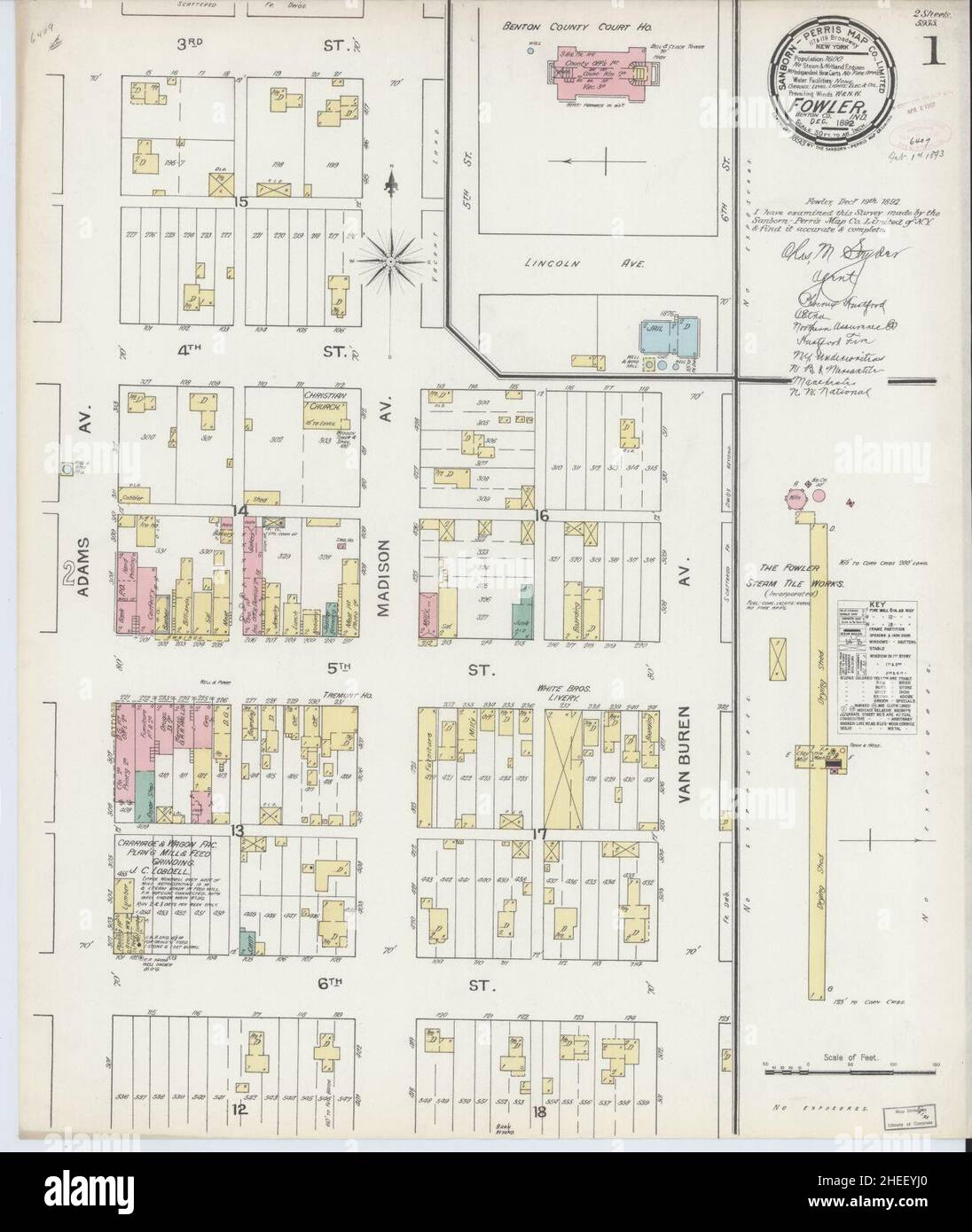 Fowler indiana map hi-res stock photography and images - Alamy