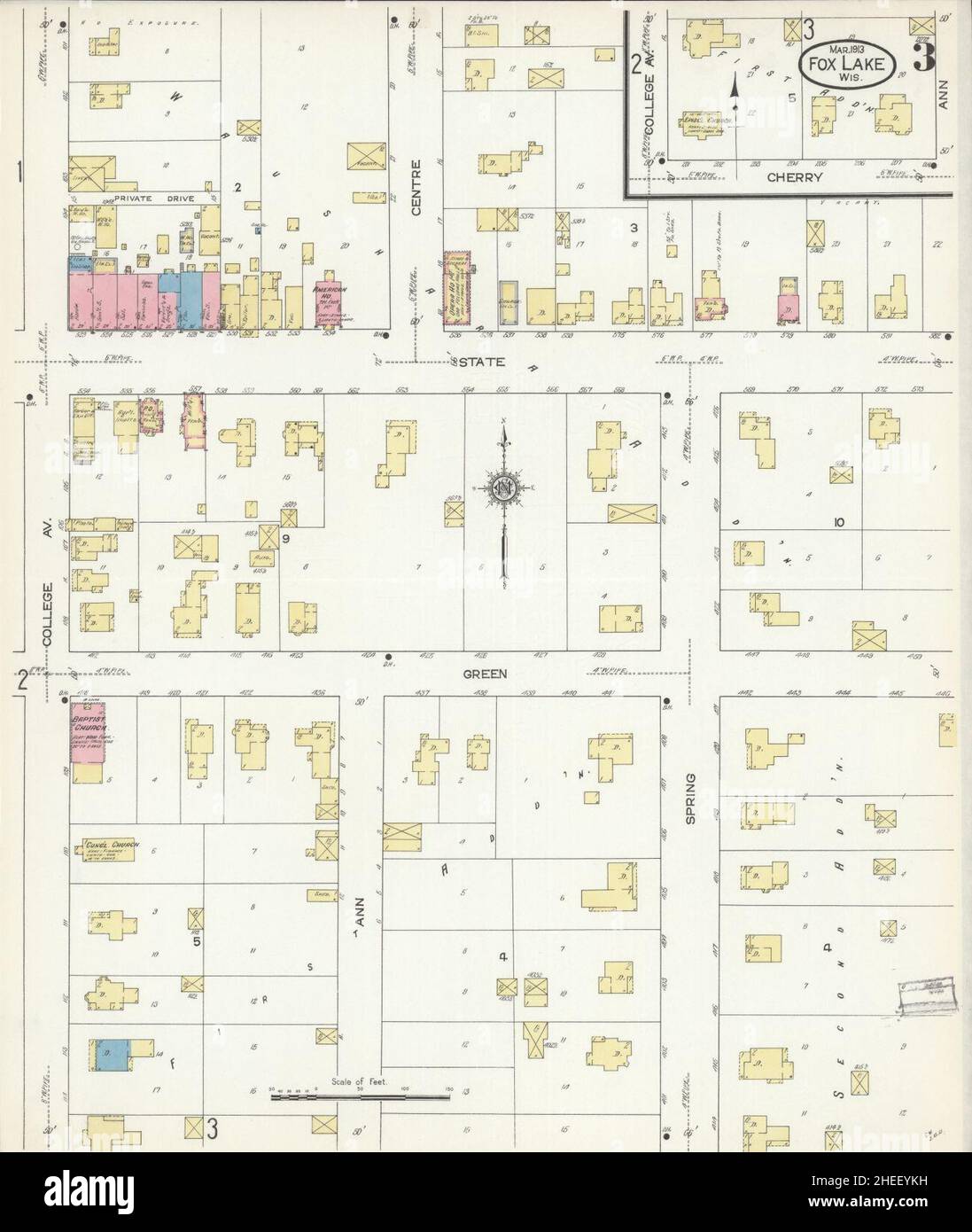 Fox lake map hi-res stock photography and images - Alamy