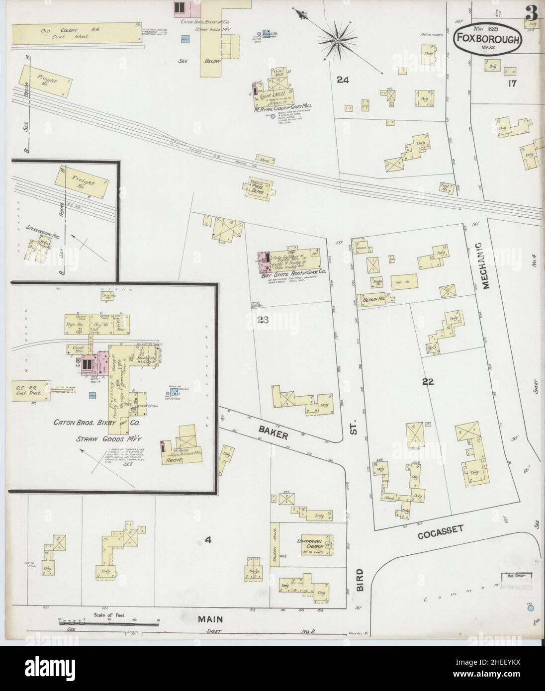 Map of foxboro hi-res stock photography and images - Alamy