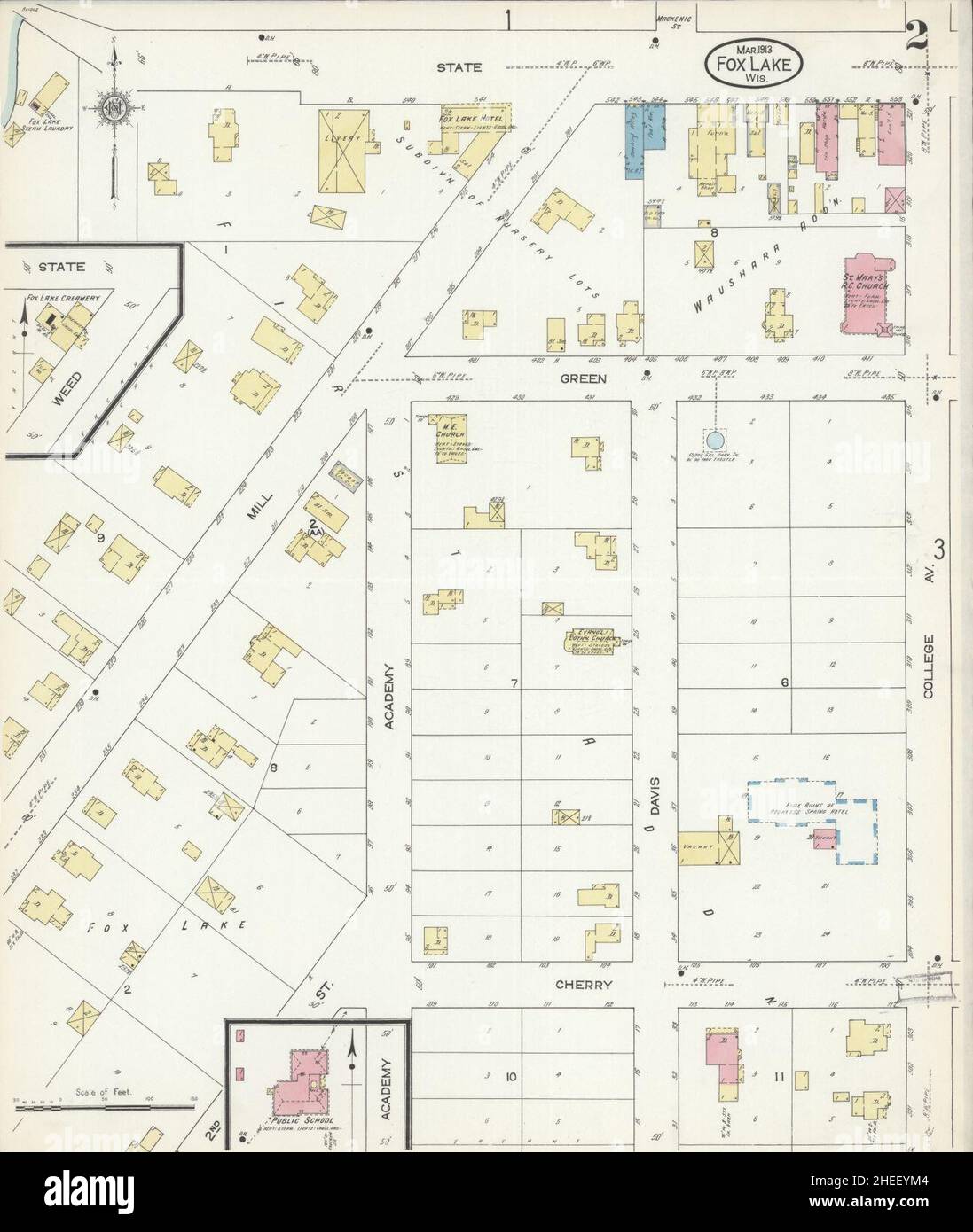 Map of fox lake hi-res stock photography and images - Alamy