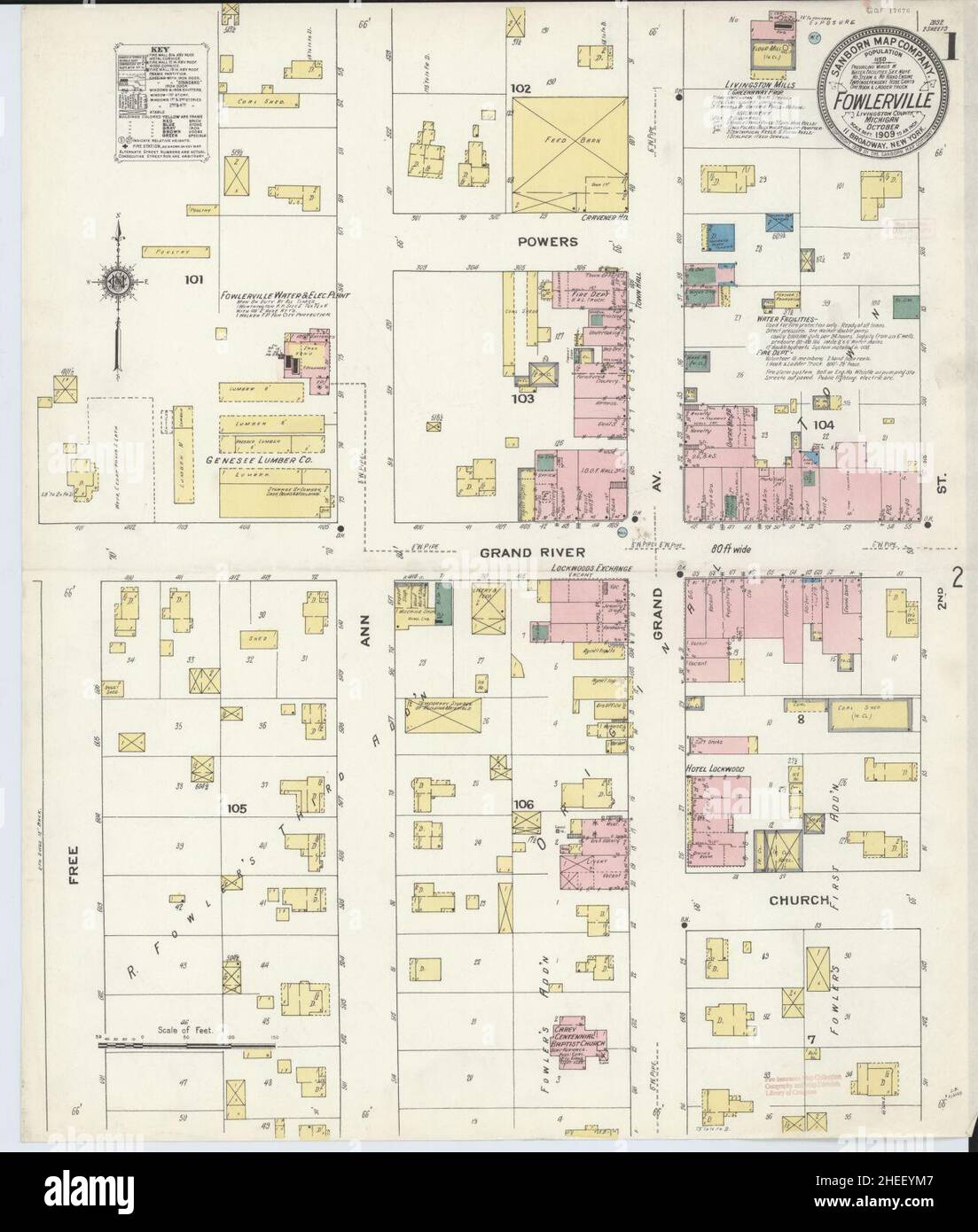 Map of fowlerville hi-res stock photography and images - Alamy
