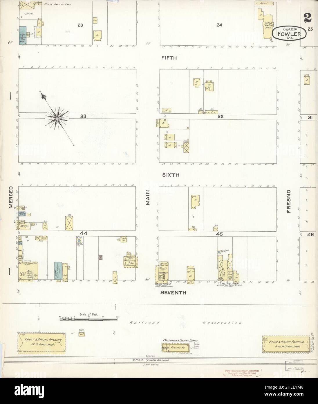 Map of fowler hi-res stock photography and images - Alamy