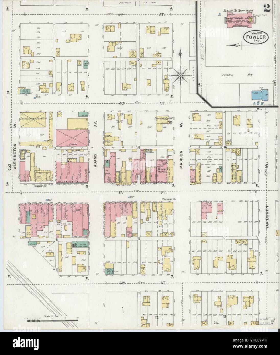 Fowler indiana map hi-res stock photography and images - Alamy