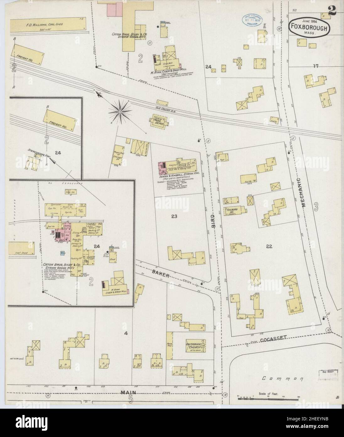 Map of foxboro hi-res stock photography and images - Alamy