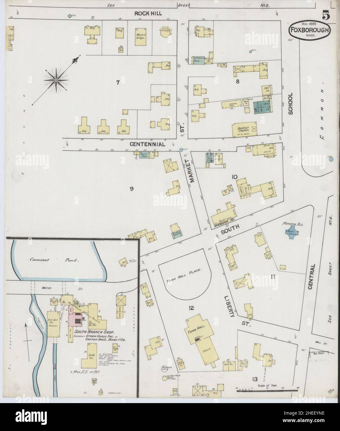 Foxboro map hi-res stock photography and images - Alamy