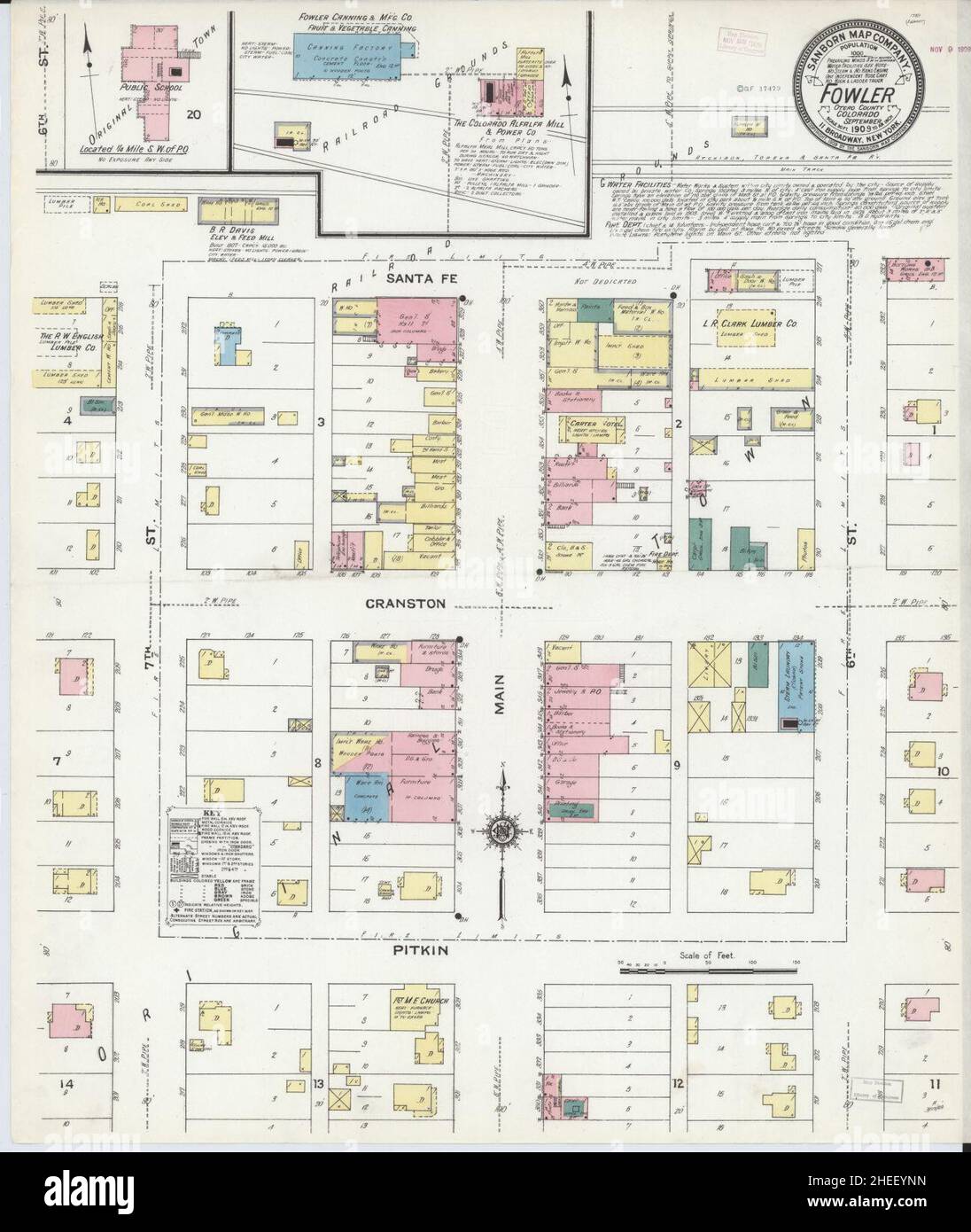 Map of fowler hi-res stock photography and images - Alamy
