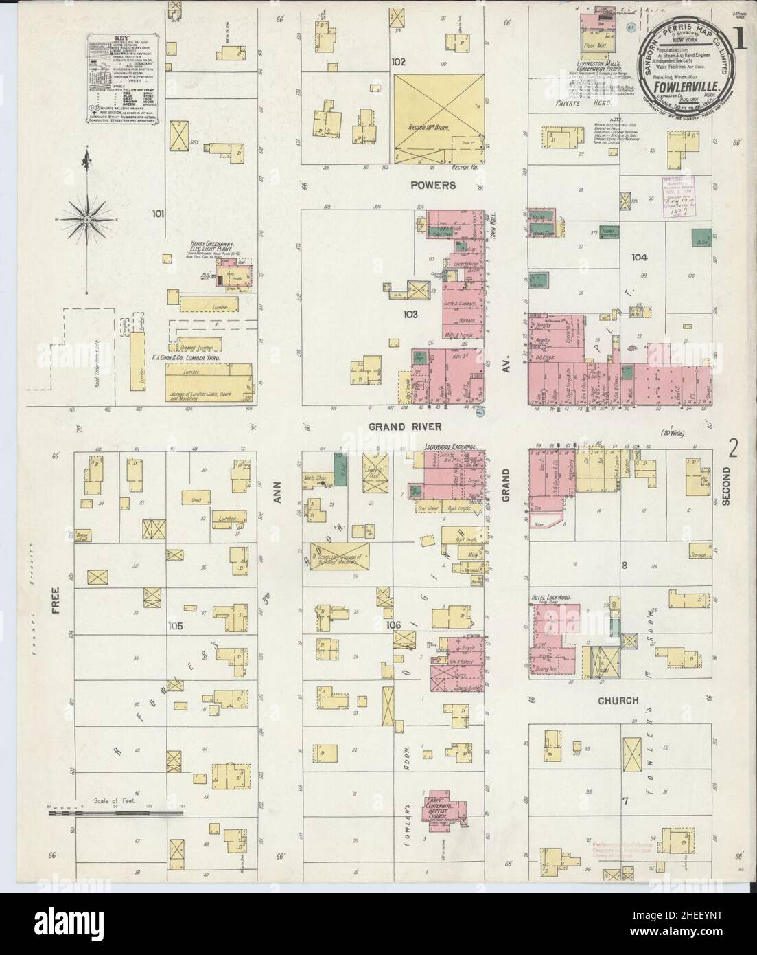 Map of fowlerville hi-res stock photography and images - Alamy