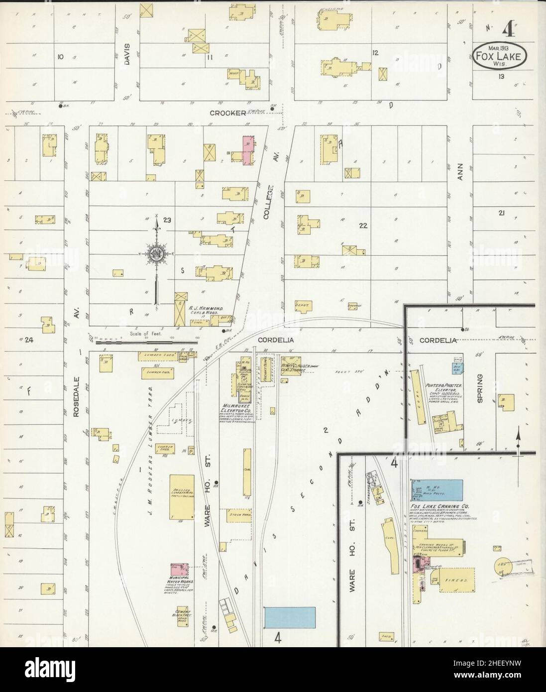 Fox lake map hi-res stock photography and images - Alamy