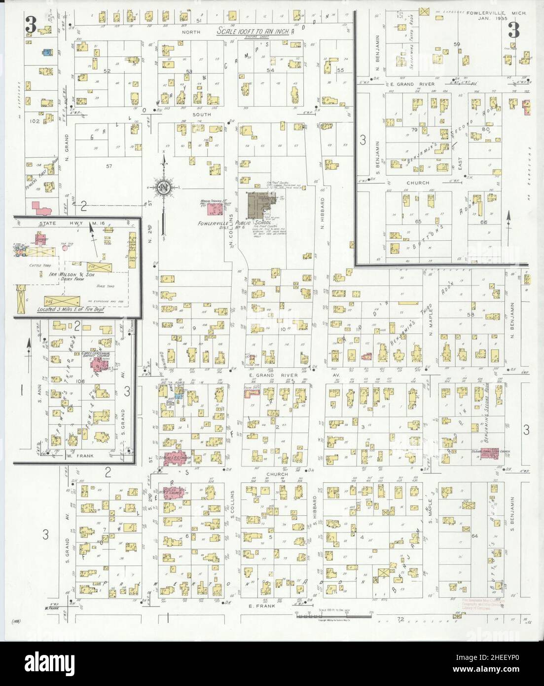 Map of fowlerville hi-res stock photography and images - Alamy