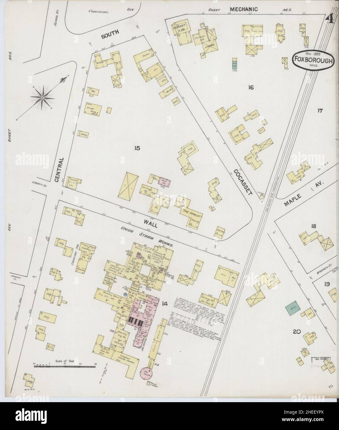 Map of foxboro hi-res stock photography and images - Alamy
