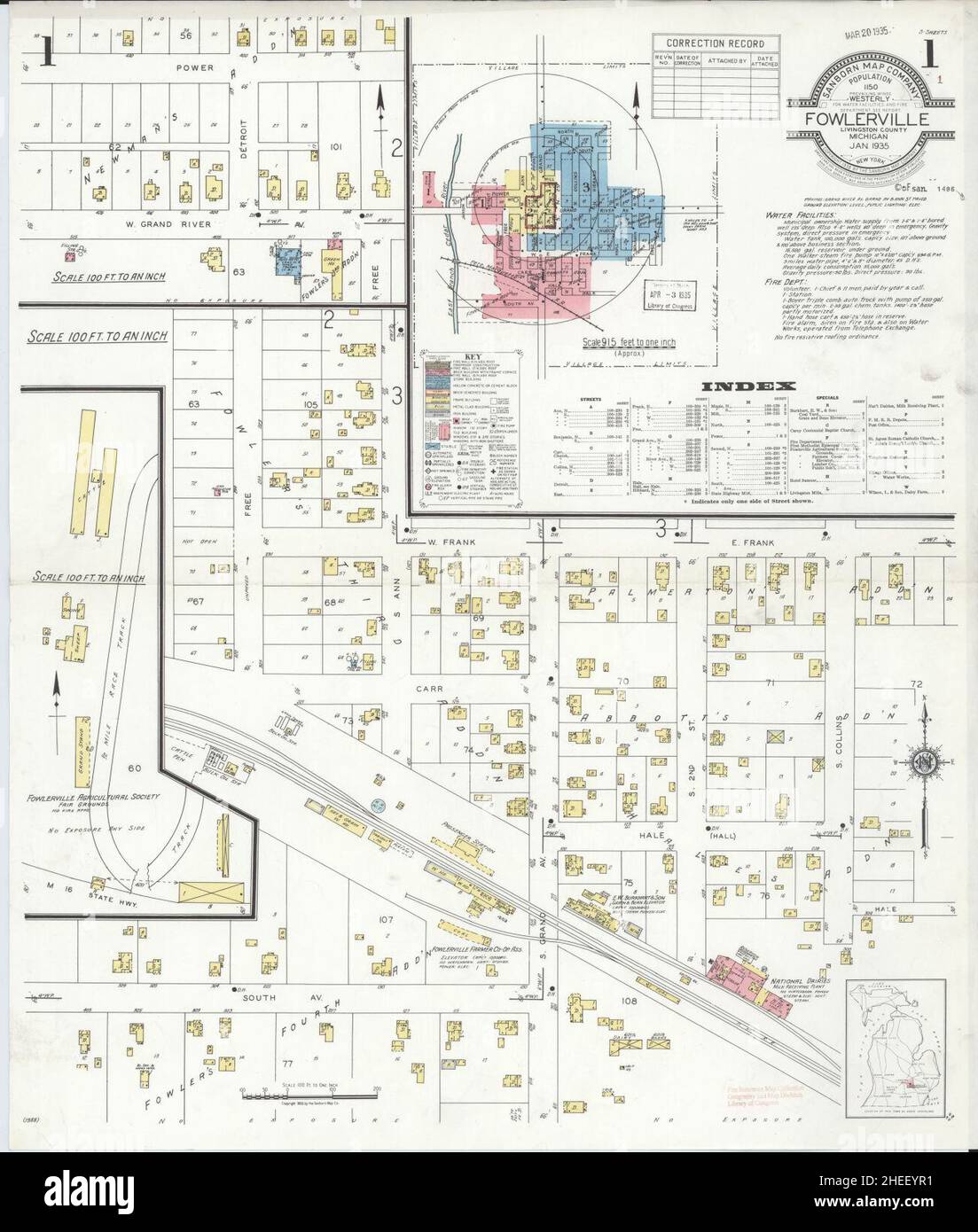 Fowlerville map hi-res stock photography and images - Alamy