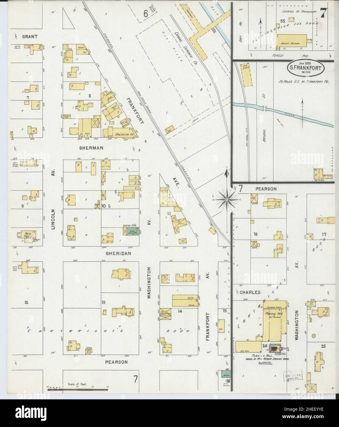 Benzie michigan map hi-res stock photography and images - Alamy