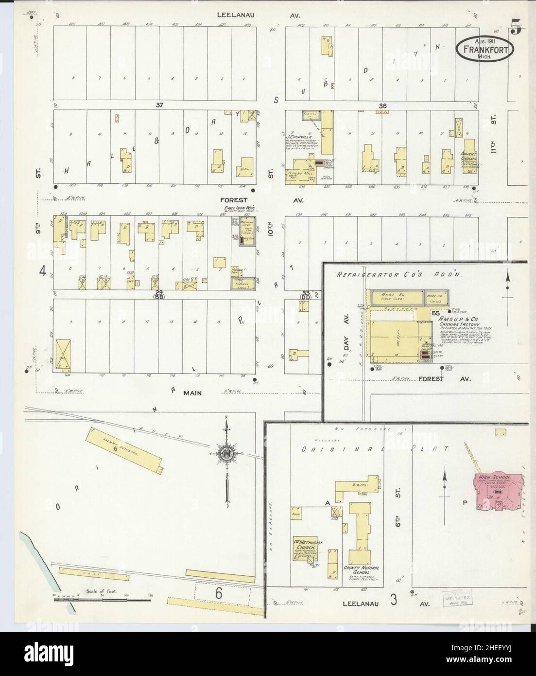 Benzie michigan map hi-res stock photography and images - Alamy