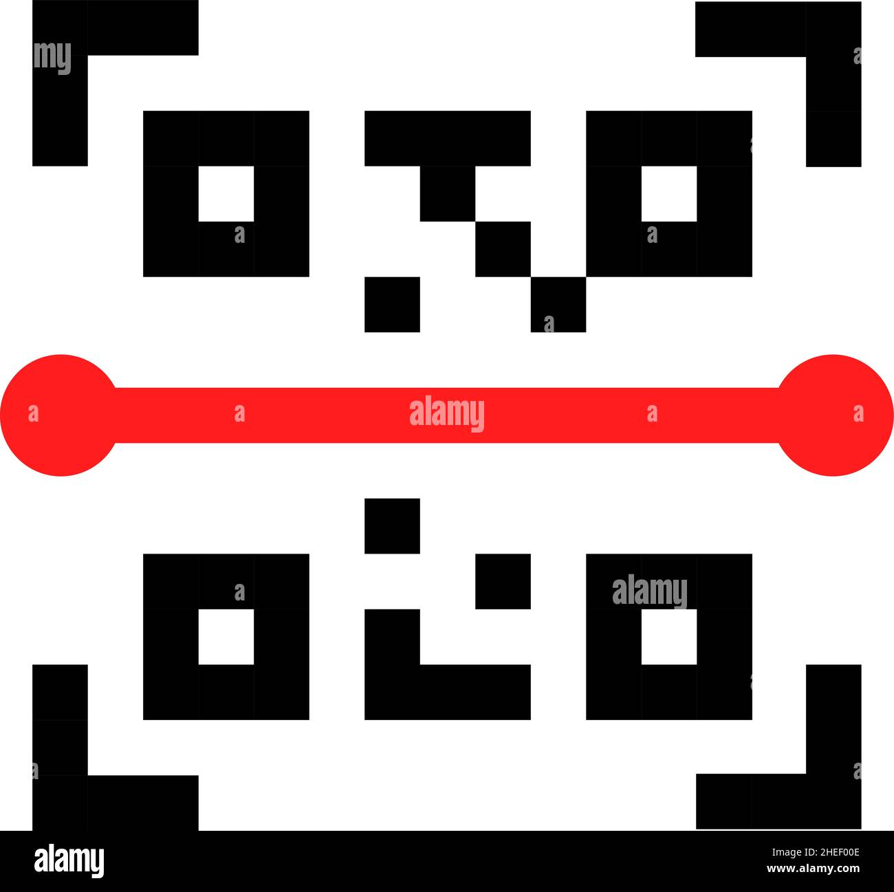 black qr code scan minimal badge Stock Vector Image & Art - Alamy