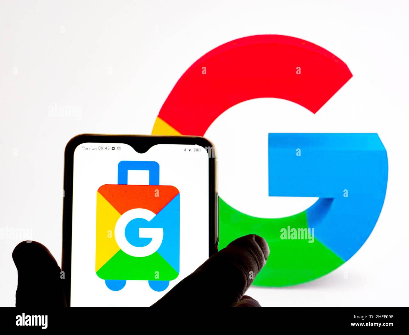 Google travel logo hi-res stock photography and images - Alamy