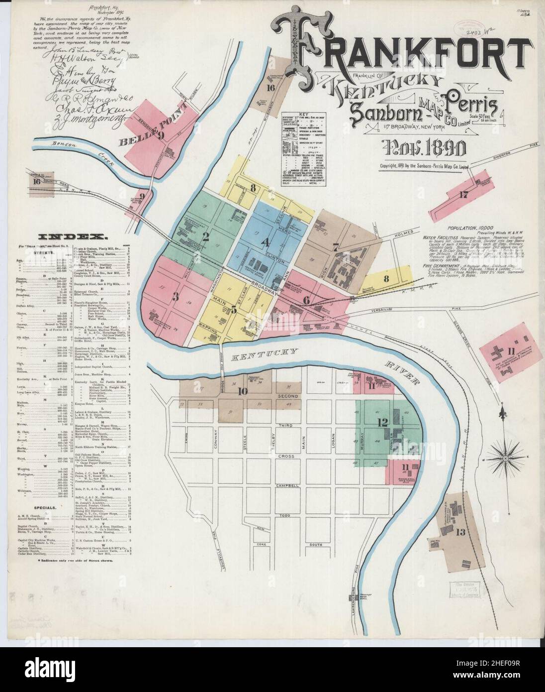Sanborn Fire Insurance Map from Frankfort, Franklin County, Kentucky ...