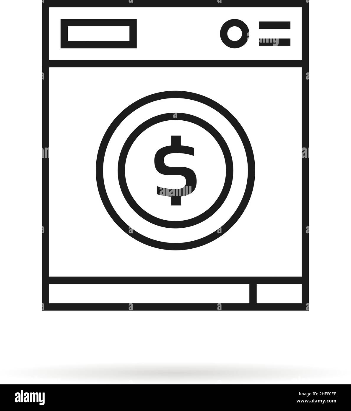 washing machine with dollar sign Stock Vector Image & Art - Alamy