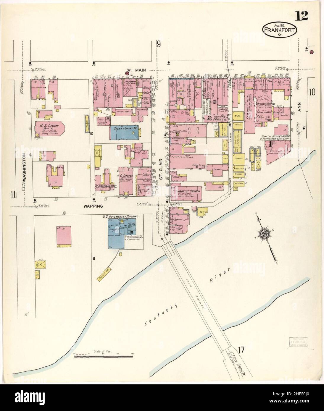 Sanborn Fire Insurance Map from Frankfort, Franklin County, Kentucky ...