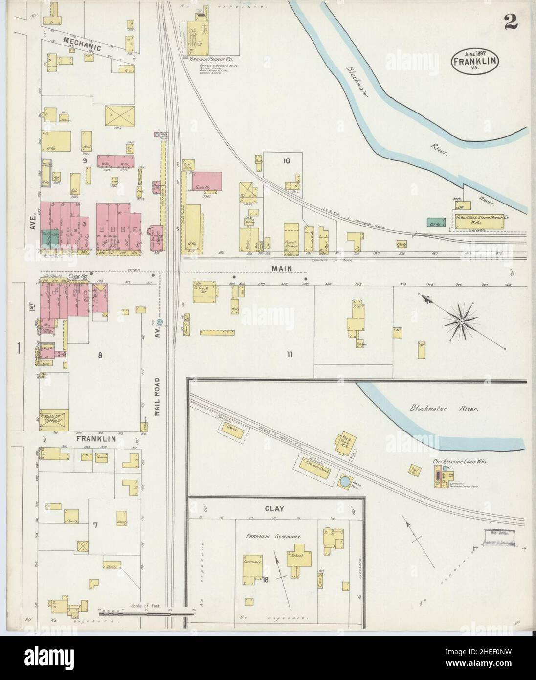 Map of franklin virginia hi-res stock photography and images - Alamy