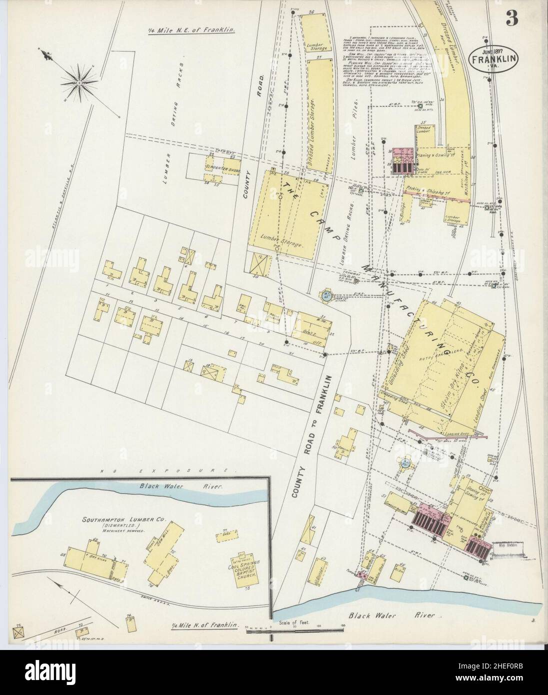 Franklin virginia map hi-res stock photography and images - Alamy
