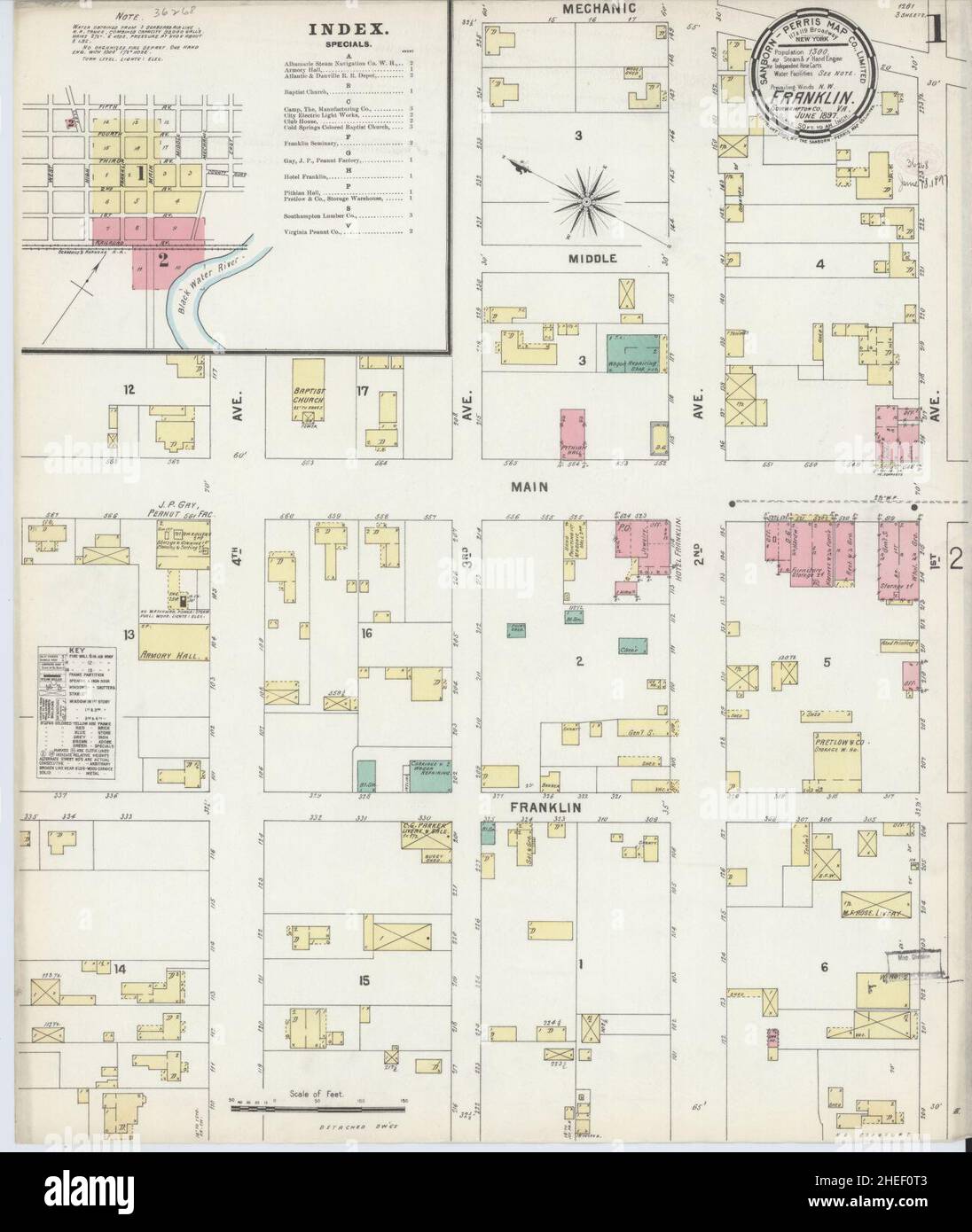 Map of franklin virginia hi-res stock photography and images - Alamy