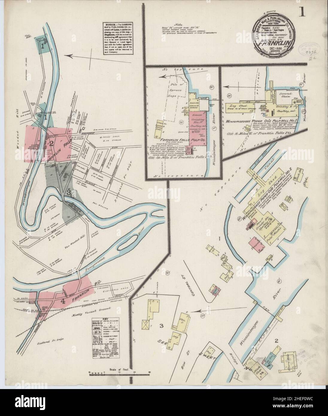 Map of franklin new hampshire hi-res stock photography and images - Alamy