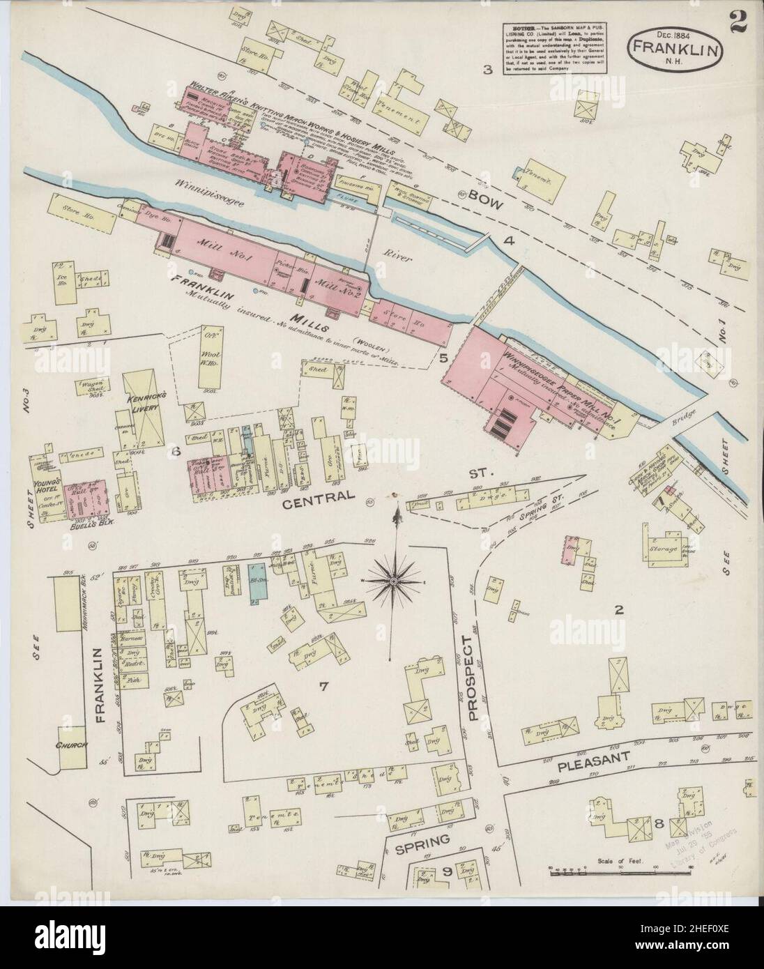 Franklin new hampshire map hi-res stock photography and images - Alamy