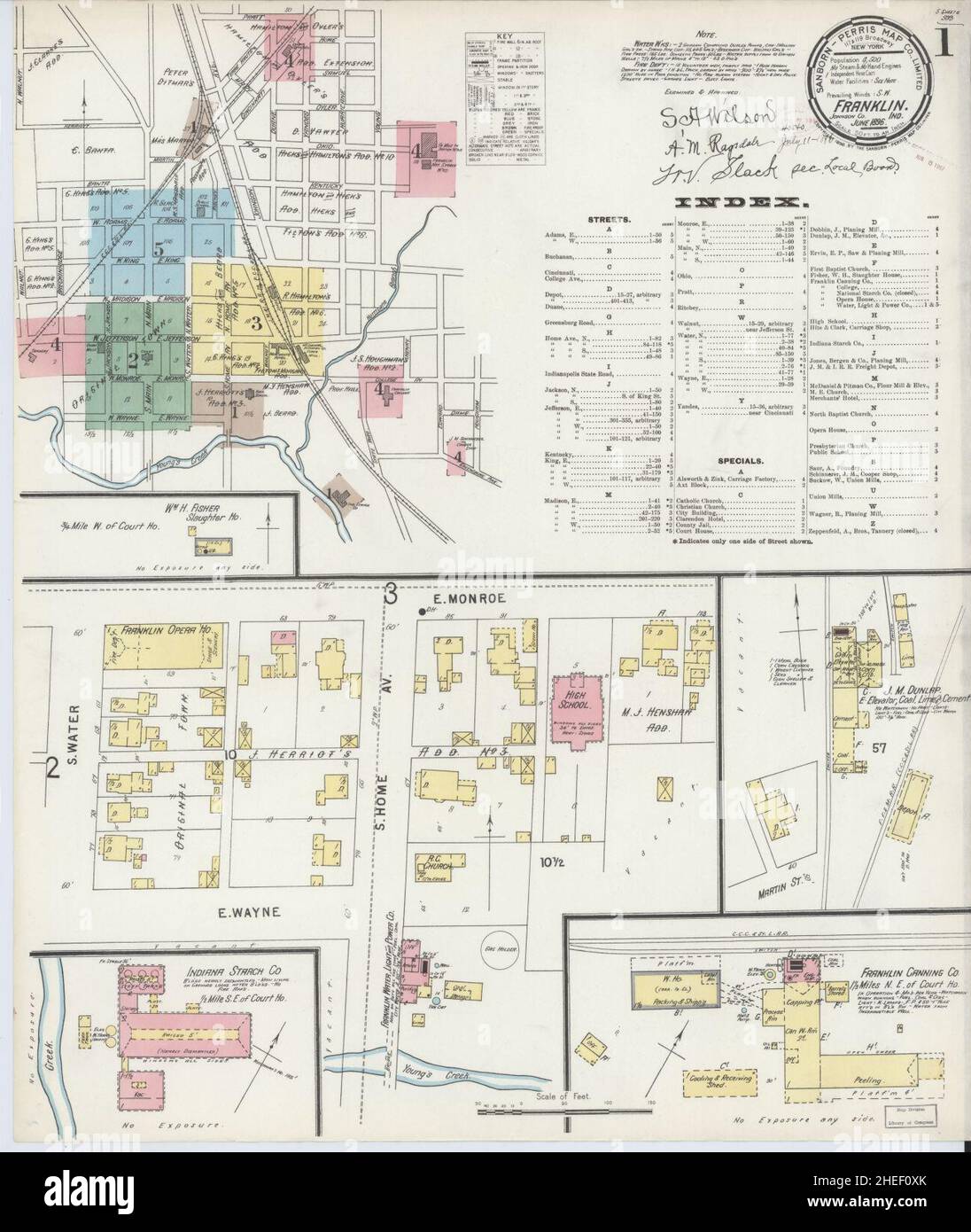 Franklin indiana map hi-res stock photography and images - Alamy