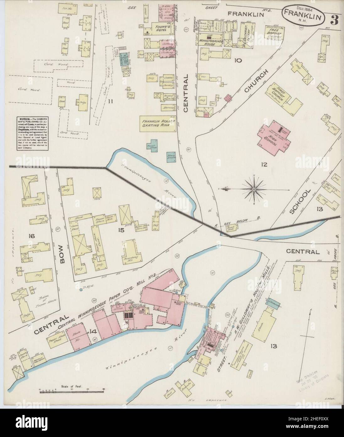 Map of franklin new hampshire hi-res stock photography and images - Alamy