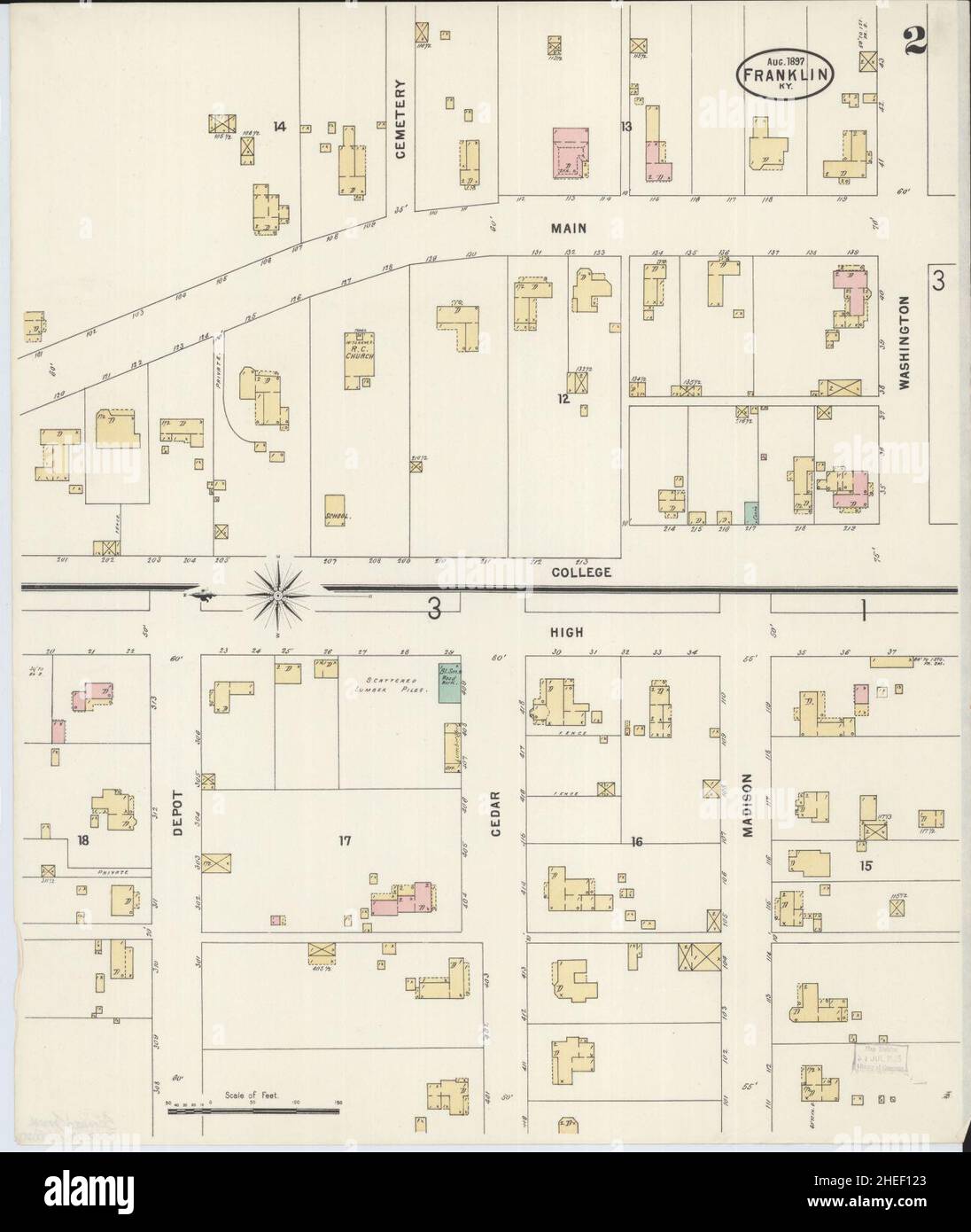 Simpson county map hi-res stock photography and images - Alamy