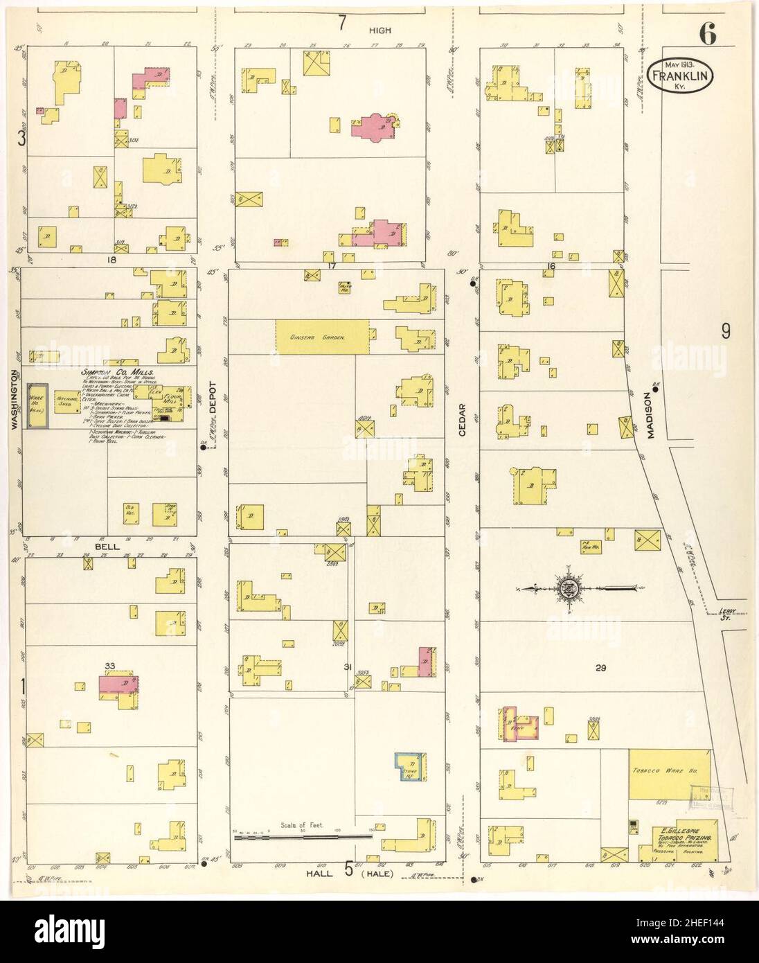 Simpson county map hi-res stock photography and images - Alamy