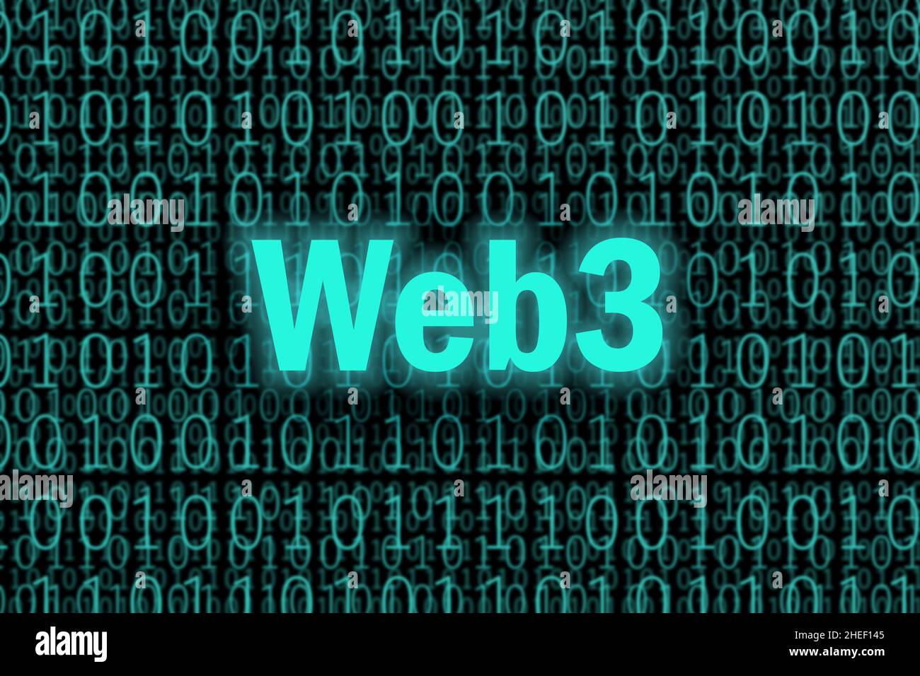 Web3 on binary numbers background. 3d illustration Stock Photo - Alamy